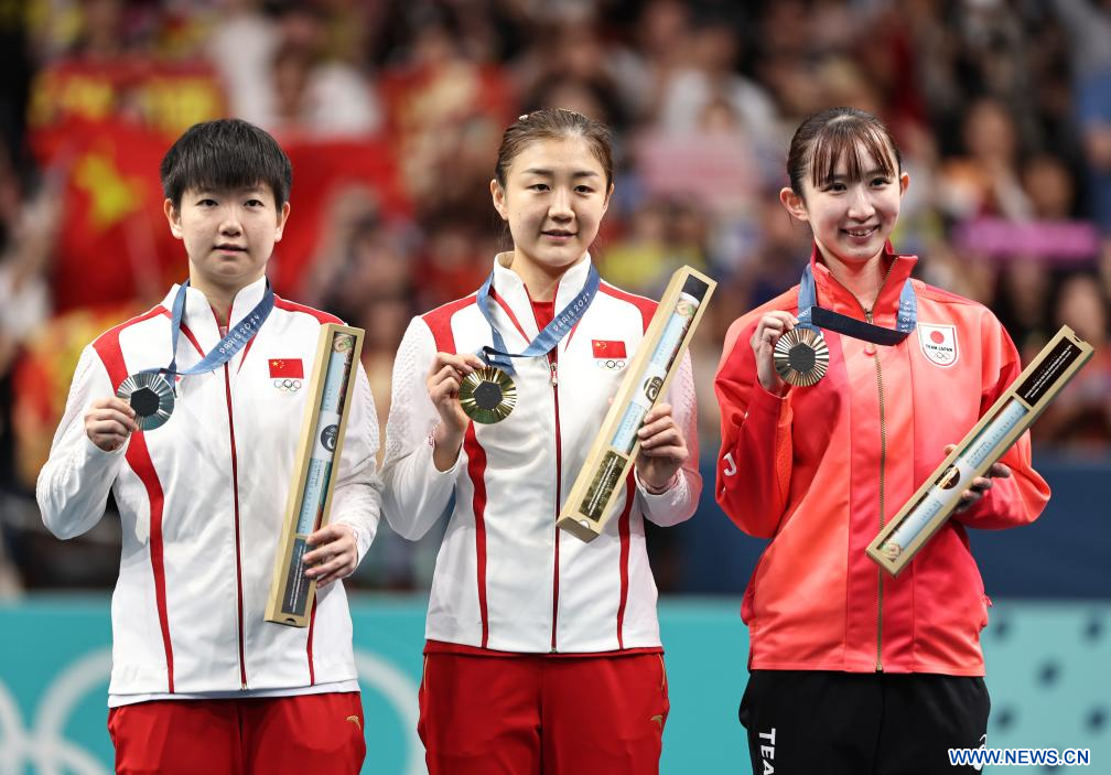 JO Paris 2024 : la Chinoise Chen Meng remporte l'or du simple dames de tennis de table - Xinhua ...